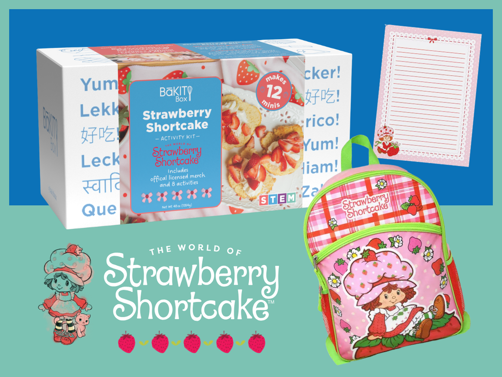 Strawberry Shortcake™ Baking Kit with Backpack and Notepad – BāKIT Box